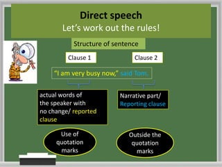 Direct and indirect speech | PPTX