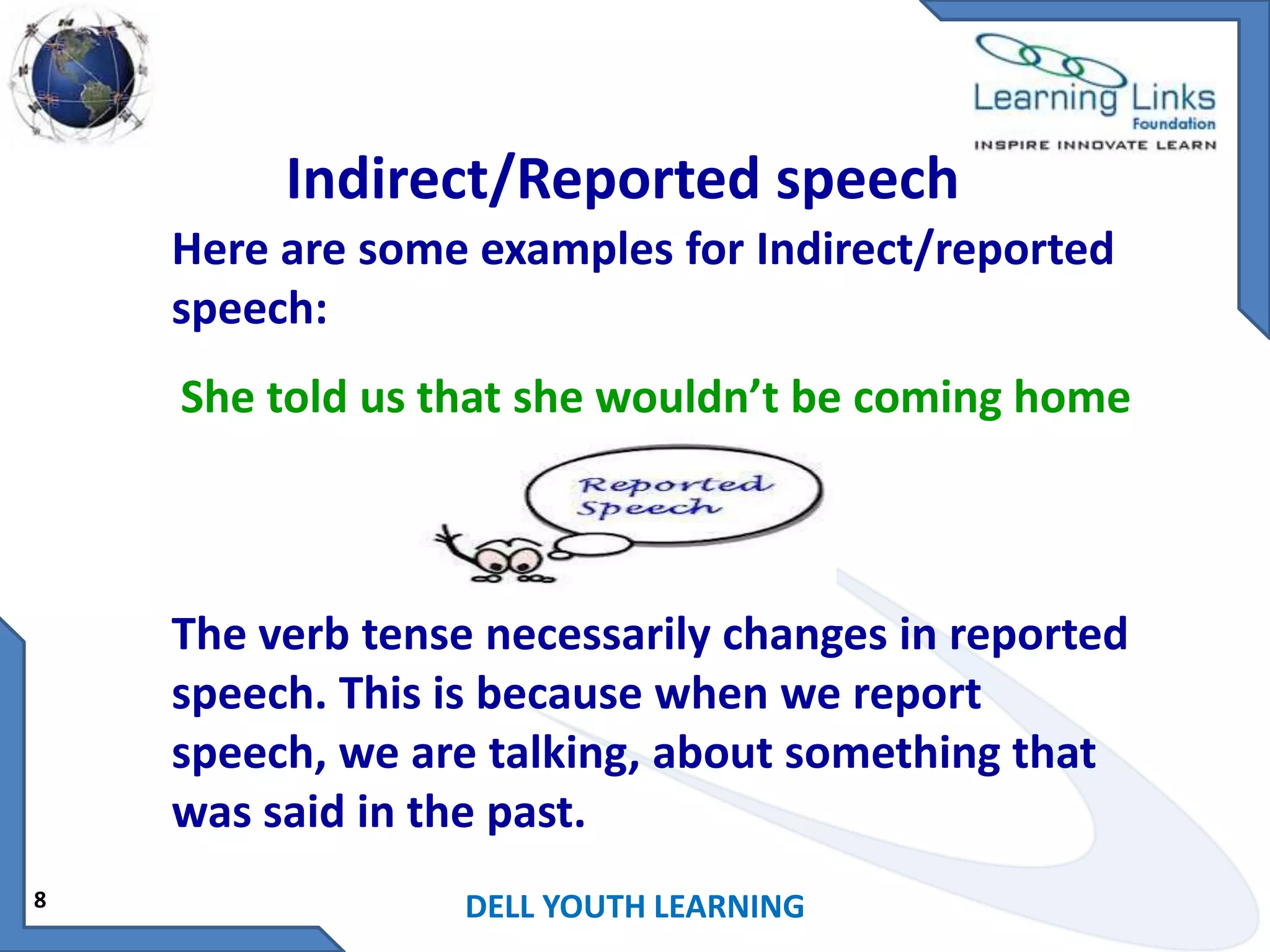 Direct and indirect speech | PPTX
