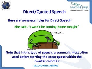 Direct and indirect speech | PPTX