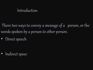 Direct and indirect speech | PPTX