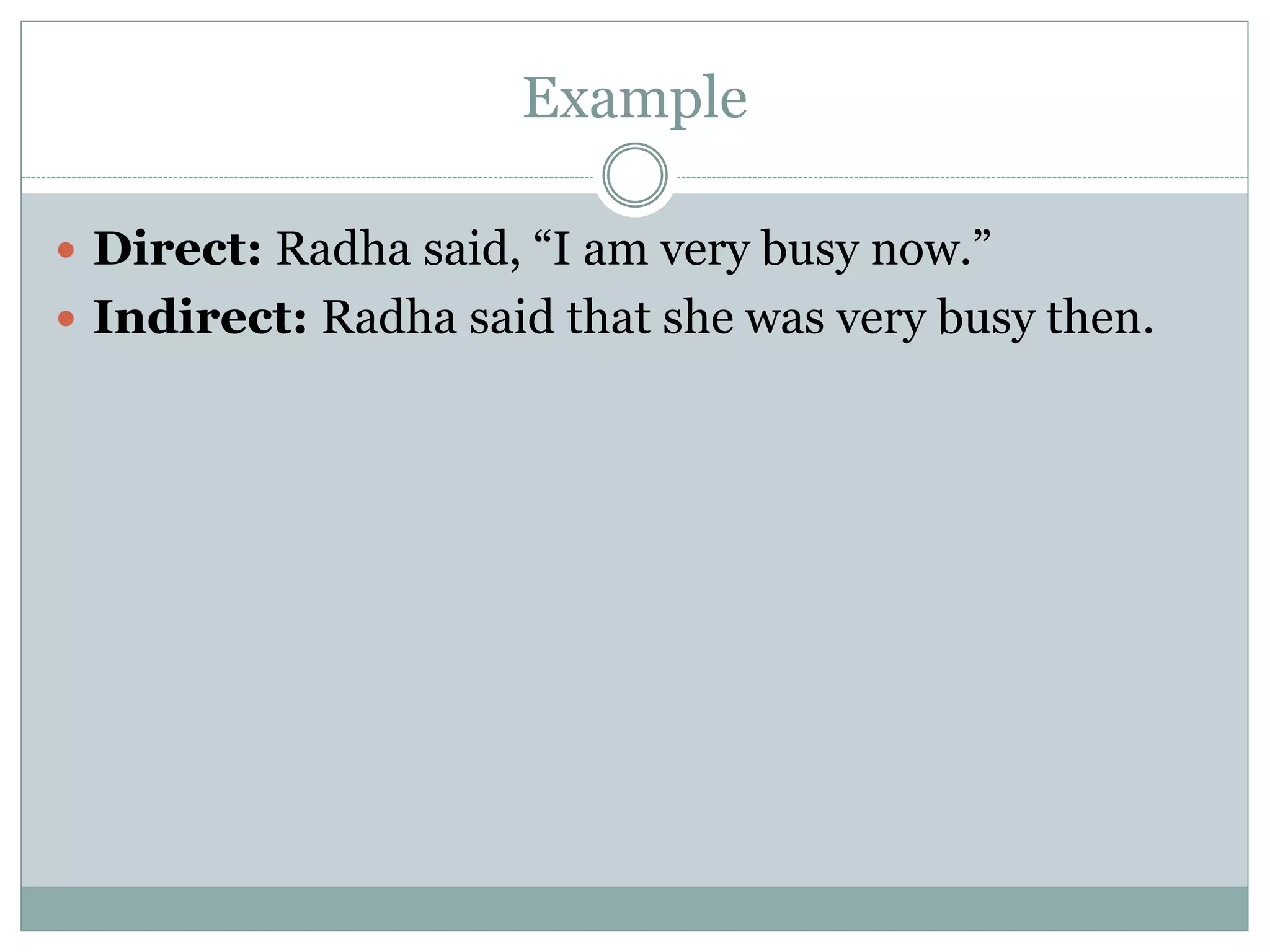 Direct and indirect speech | PPTX