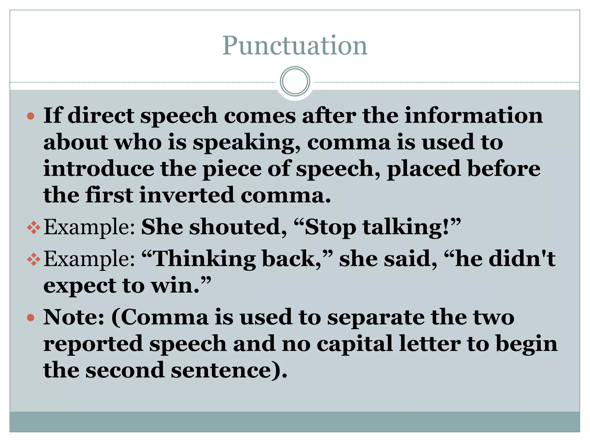 Direct and indirect speech | PPTX