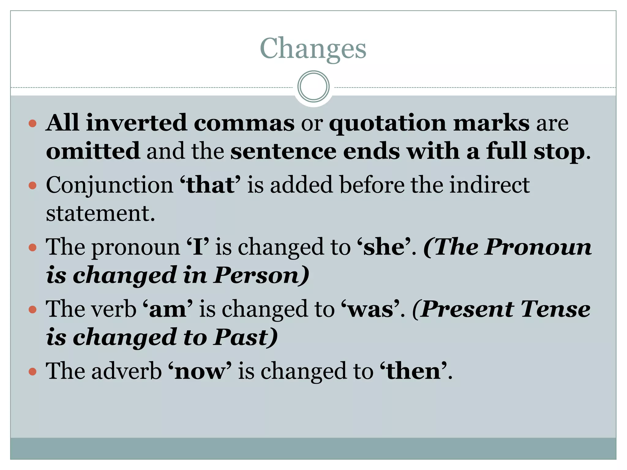 Direct and indirect speech | PPTX