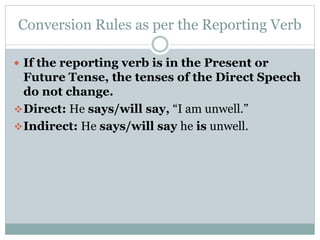 Direct and indirect speech | PPTX