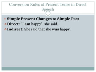 Direct and indirect speech | PPTX