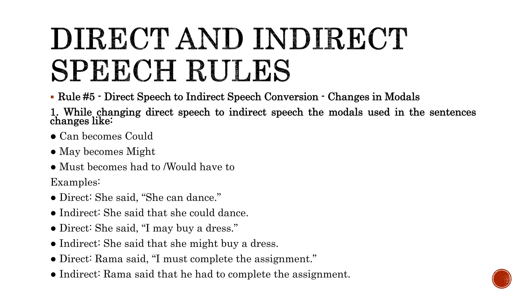 DIRECT AND INDIRECT SPEECH PRESENTATIONS | PPTX | Programming Languages | Computing