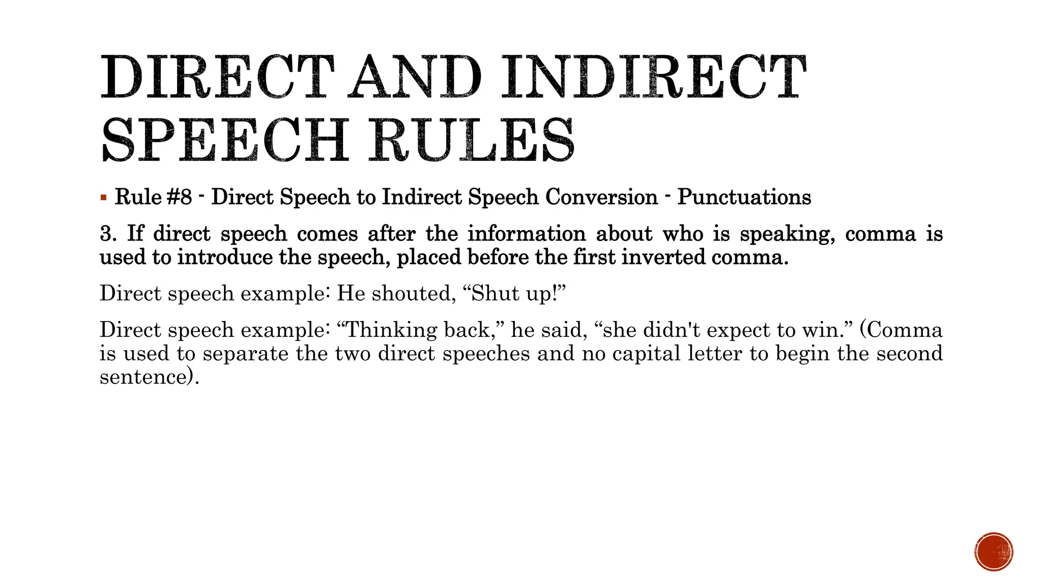 DIRECT AND INDIRECT SPEECH PRESENTATIONS | PPTX
