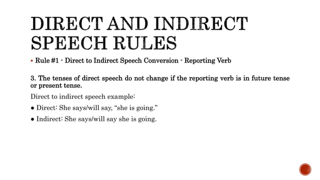 DIRECT AND INDIRECT SPEECH PRESENTATIONS | PPTX | Programming Languages | Computing