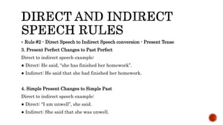 DIRECT AND INDIRECT SPEECH PRESENTATIONS | PPTX