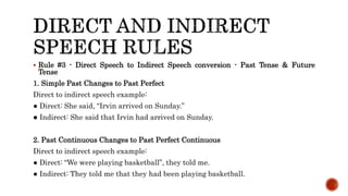 DIRECT AND INDIRECT SPEECH PRESENTATIONS | PPTX