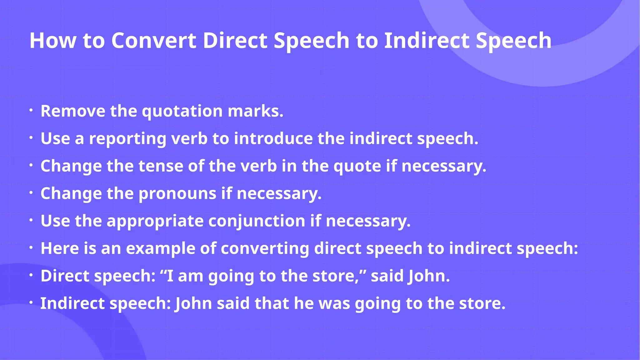 Direct And Indirect Speech Ppt For Use X Ppt