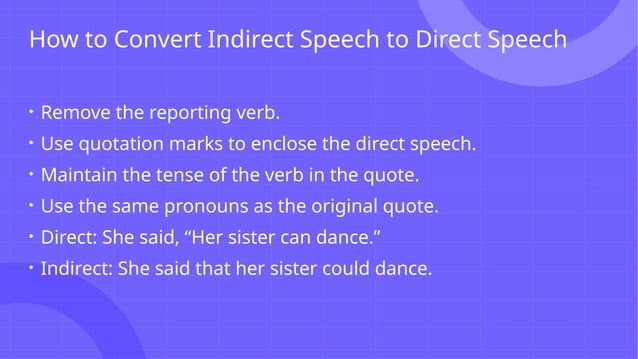 DIRECT AND INDIRECT SPEECH.ppt for use x | PPT
