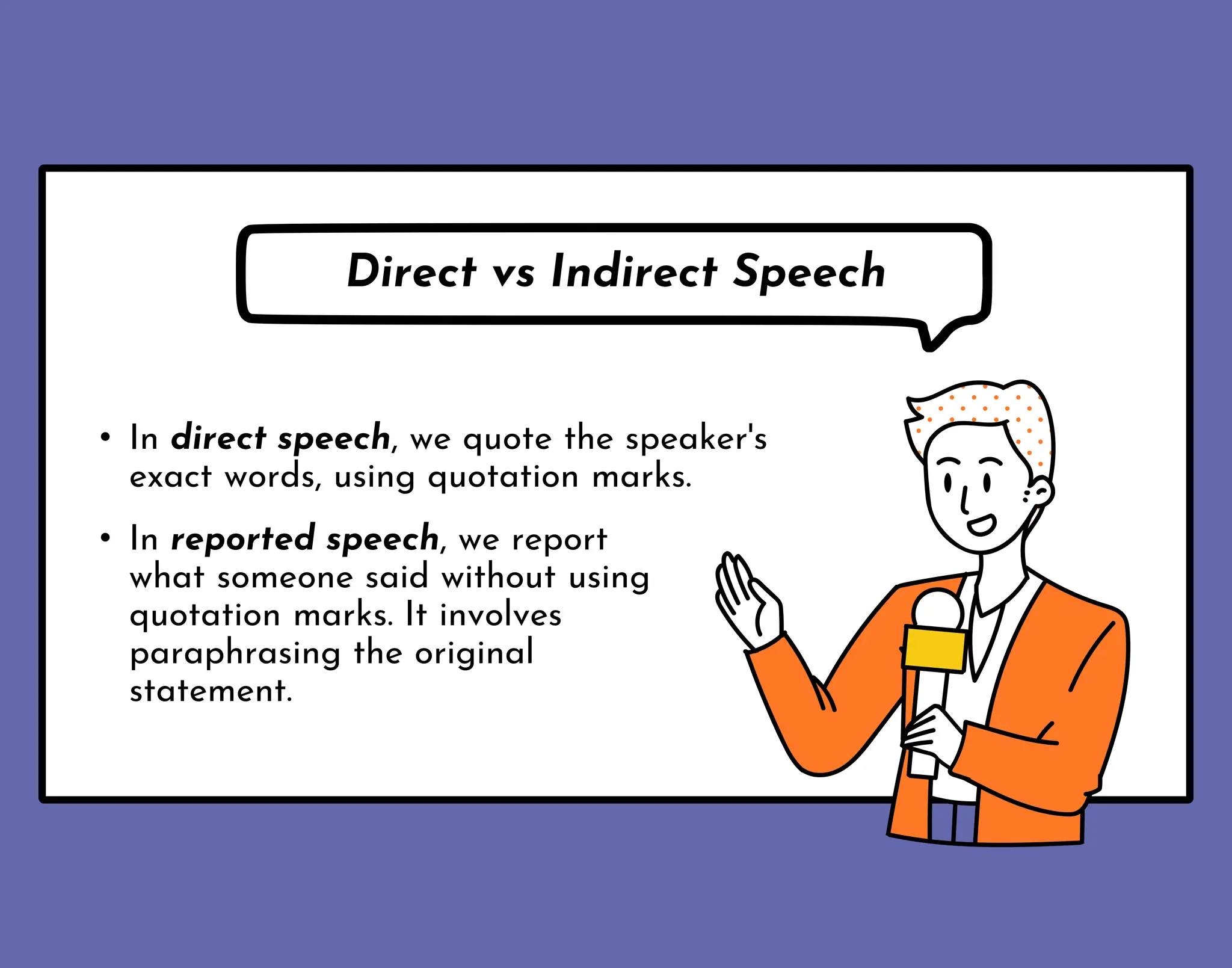 DIRECT AND INDIRECT SPEECH FOR XI GRADE SENIOR HIGH SCHOOL | PPT