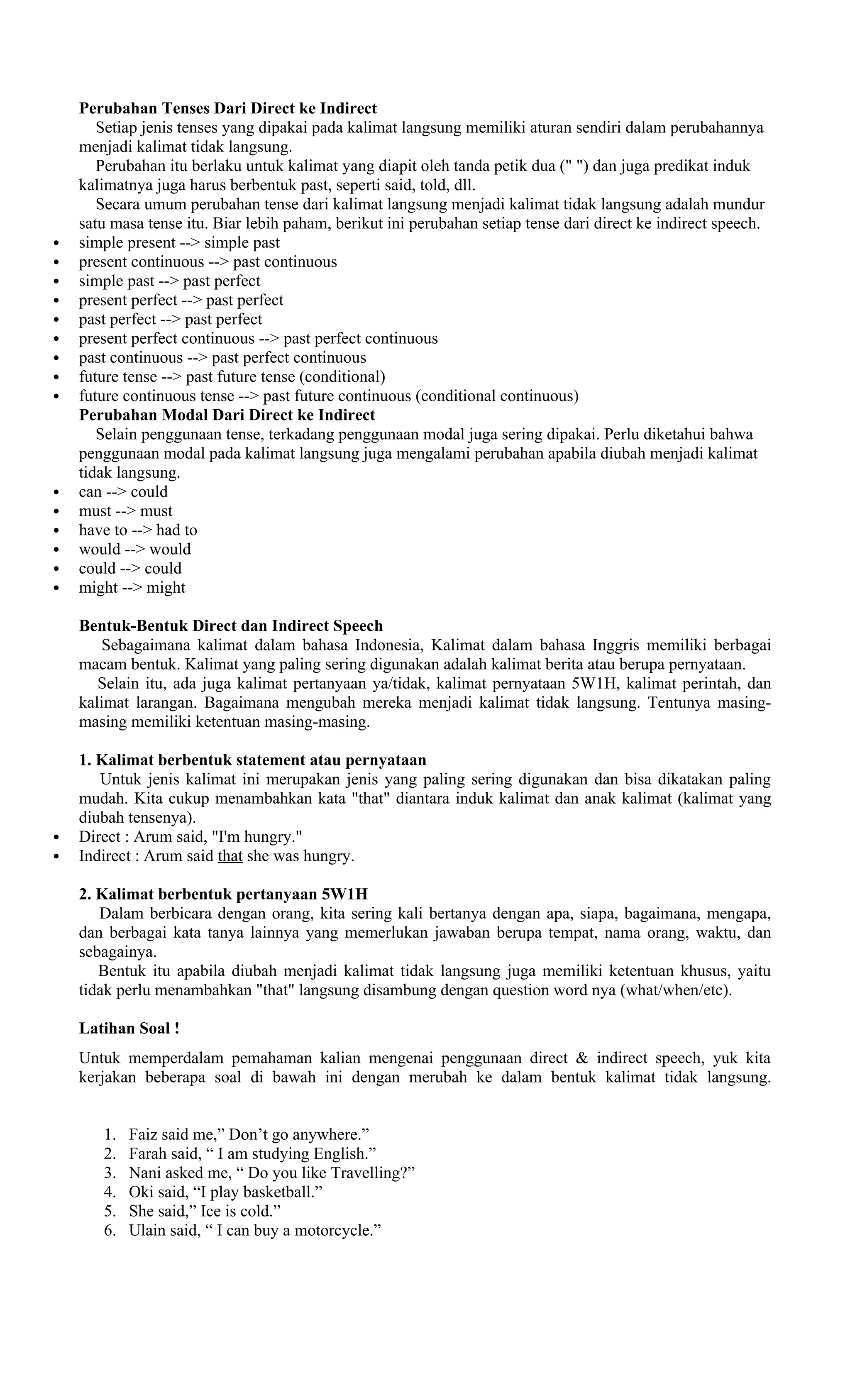 Direct and Indirect Speech materi ini tentang percakapan langsung dan ...