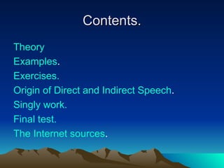 Direct and indirect speech (1) | PPT