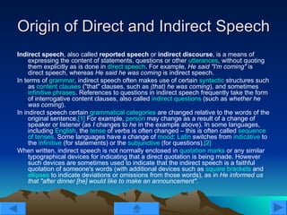 Direct and indirect speech (1) | PPT