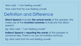 Direct and Indirect Speech 2.pptx....... | PPTX