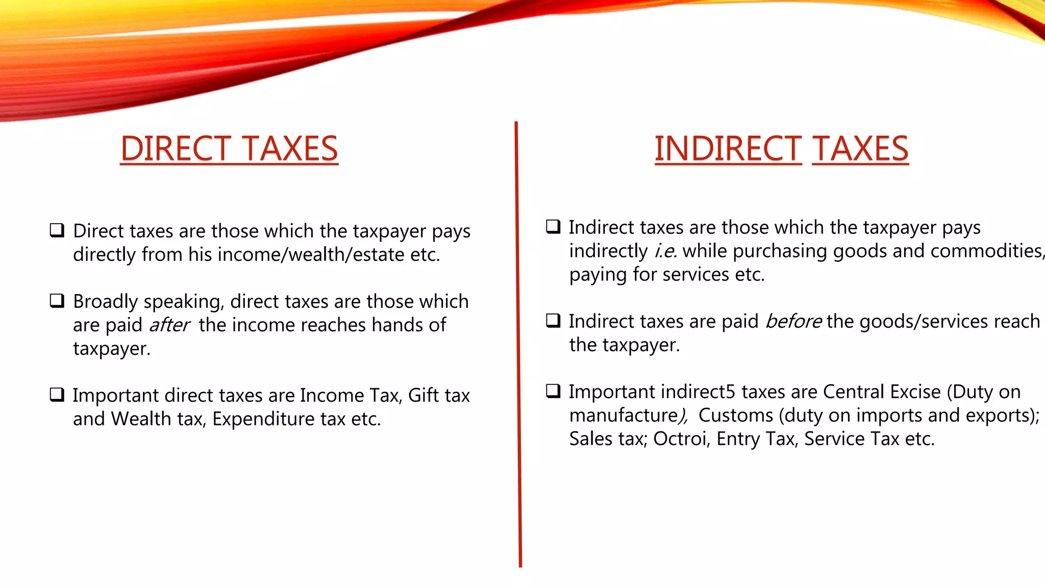 Direct and indirect taxes | PPTX
