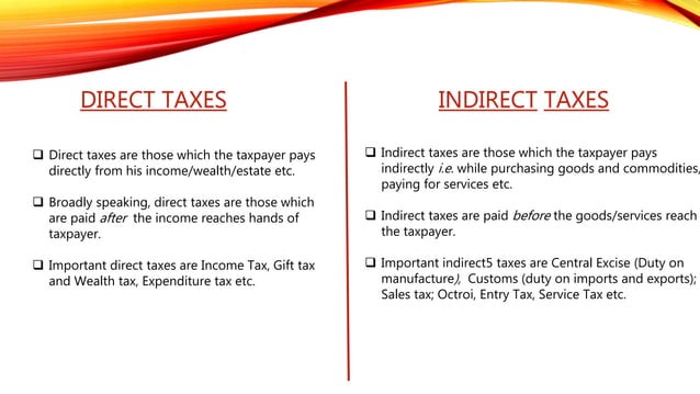 Direct and indirect taxes | PPTX
