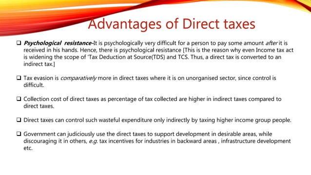 Direct and indirect taxes | PPTX