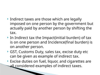 Direct and Indirect Taxes - Meaning, Merits and Demerits.pptx