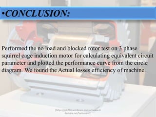 Motor Test (Induction motor) | PPTX