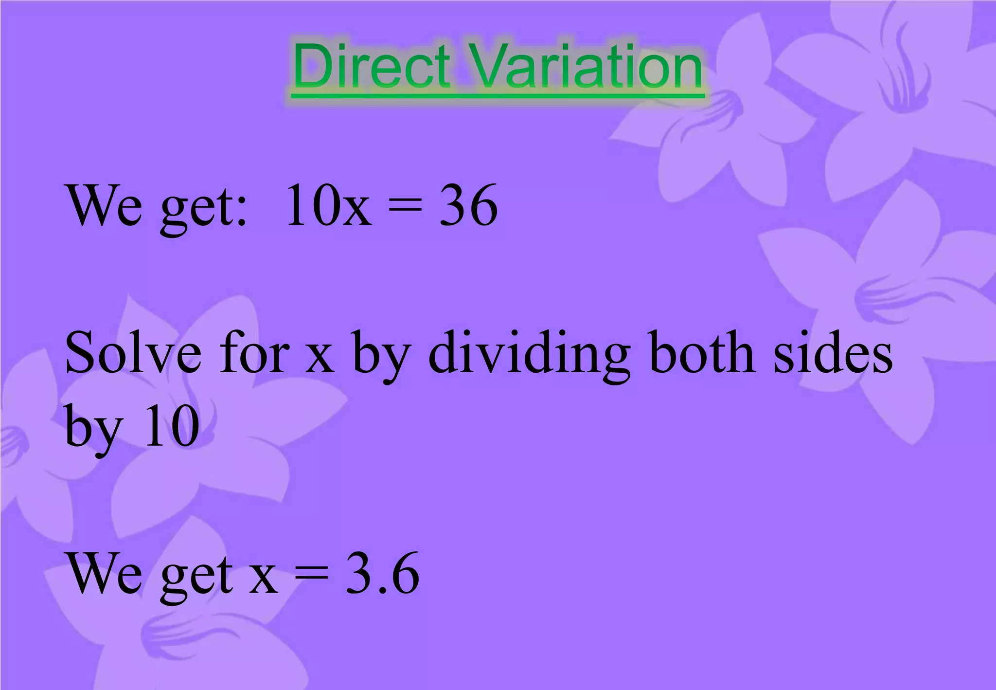 Direct and inverse proportion | PPTX