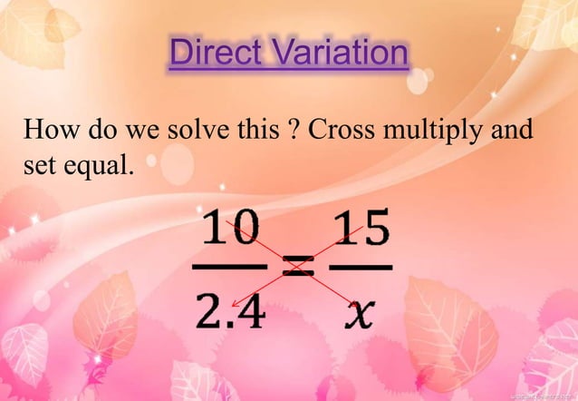 Direct and inverse proportion | PPTX | Physics | Science