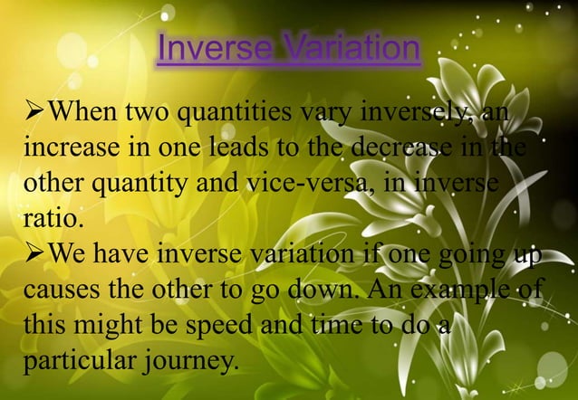 Direct and inverse proportion | PPTX | Physics | Science
