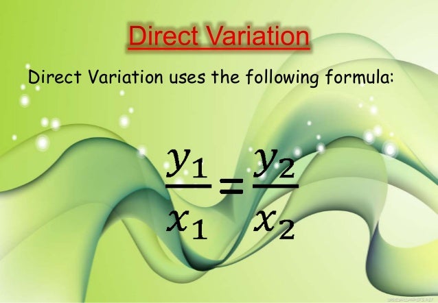 Direct and inverse proportion