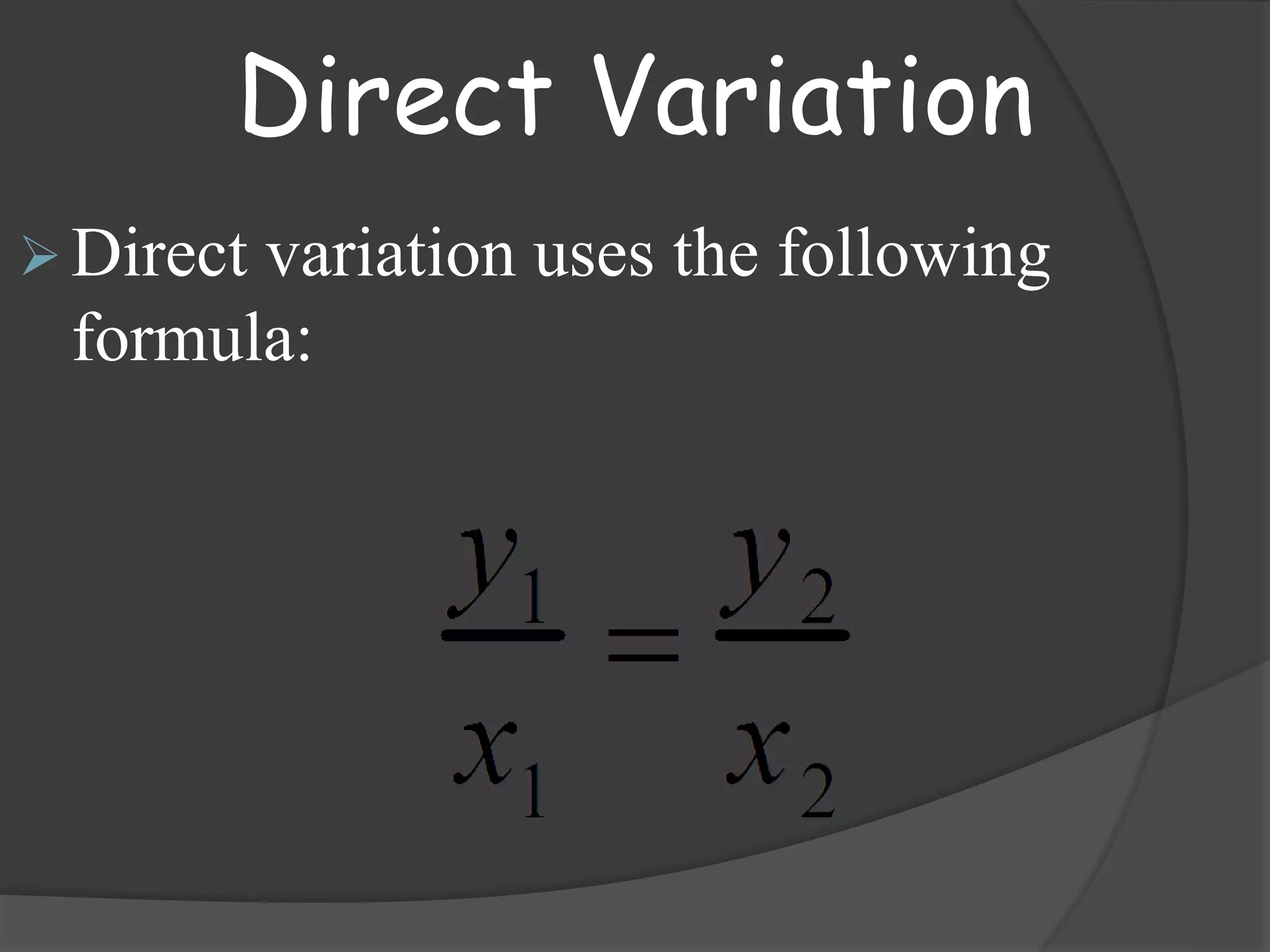 Direct and inverse variation | PPTX