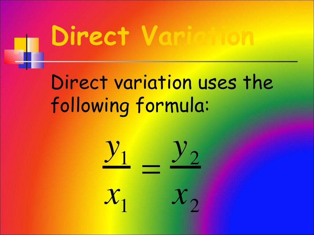 Direct and inverse variations