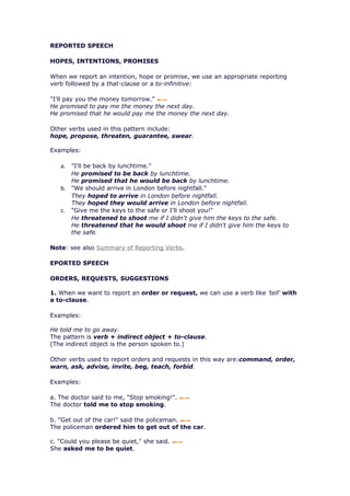 Direct and reported speech | PDF