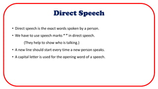 Direct and Reported Speech - Note | PPT