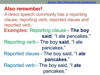 Direct and reported speech Week 5 Day 1.pptx