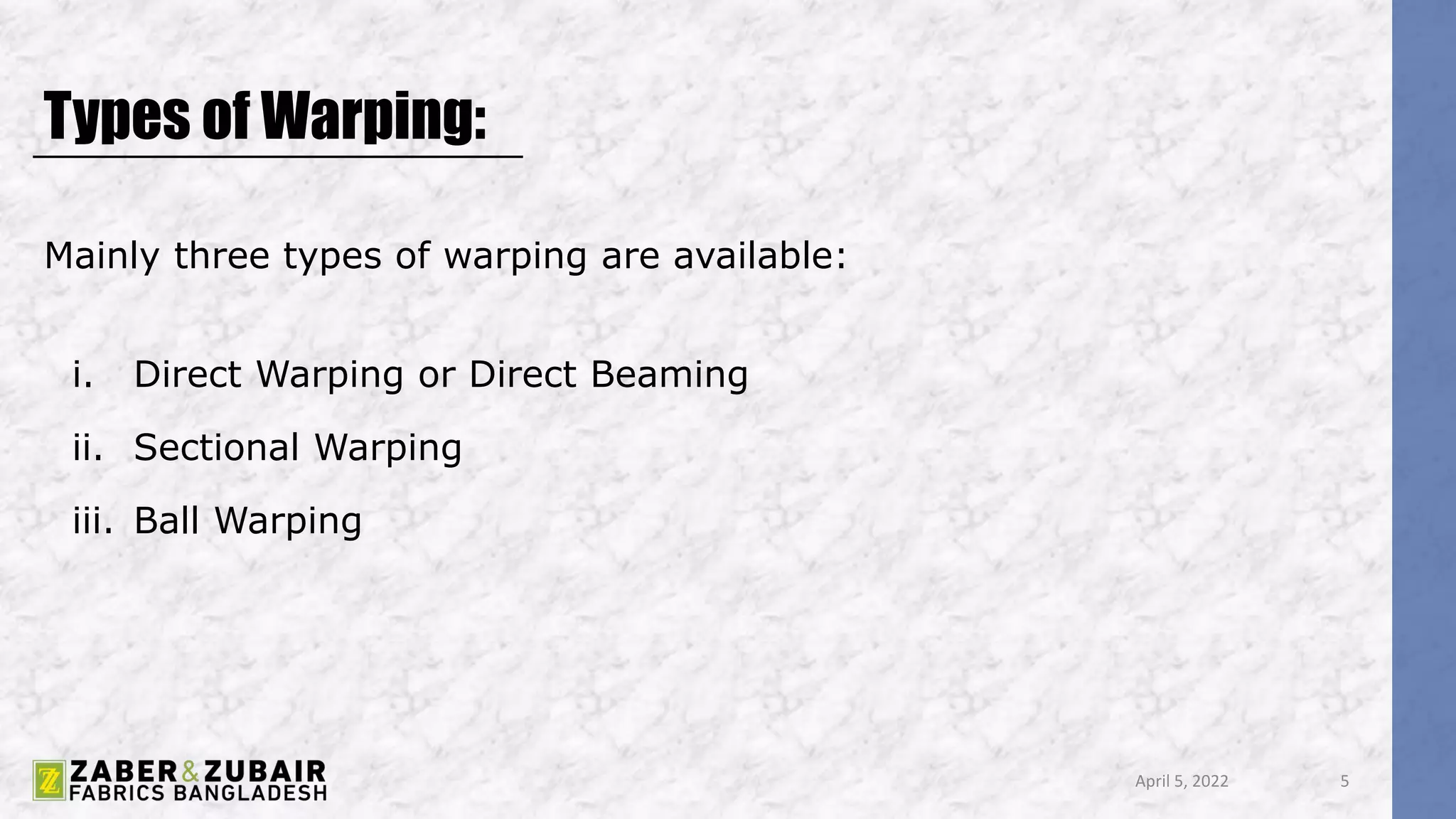 Direct and sectional warping by Sohan | PPTX