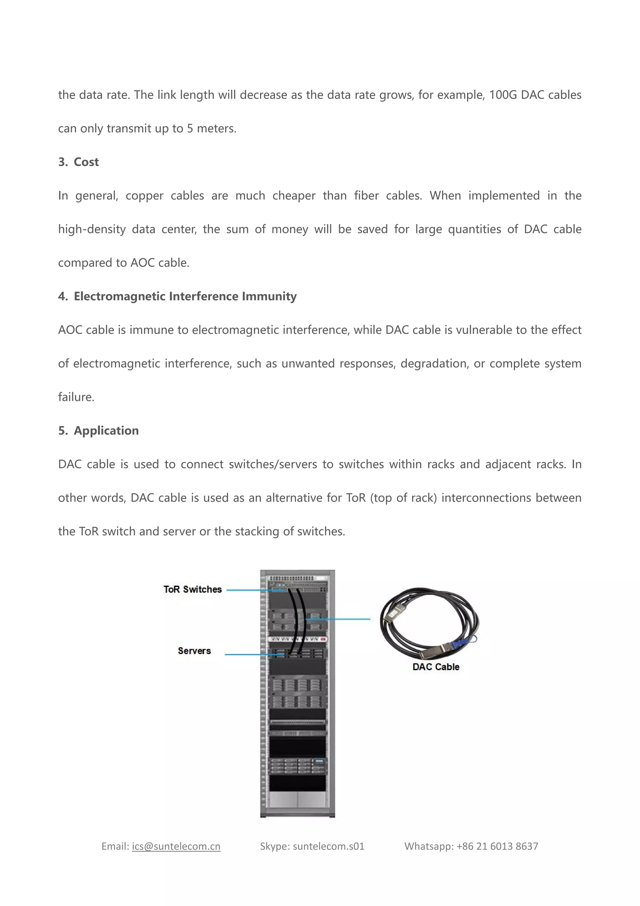 Direct Attach Cable VS. Active Optical Cable | PDF
