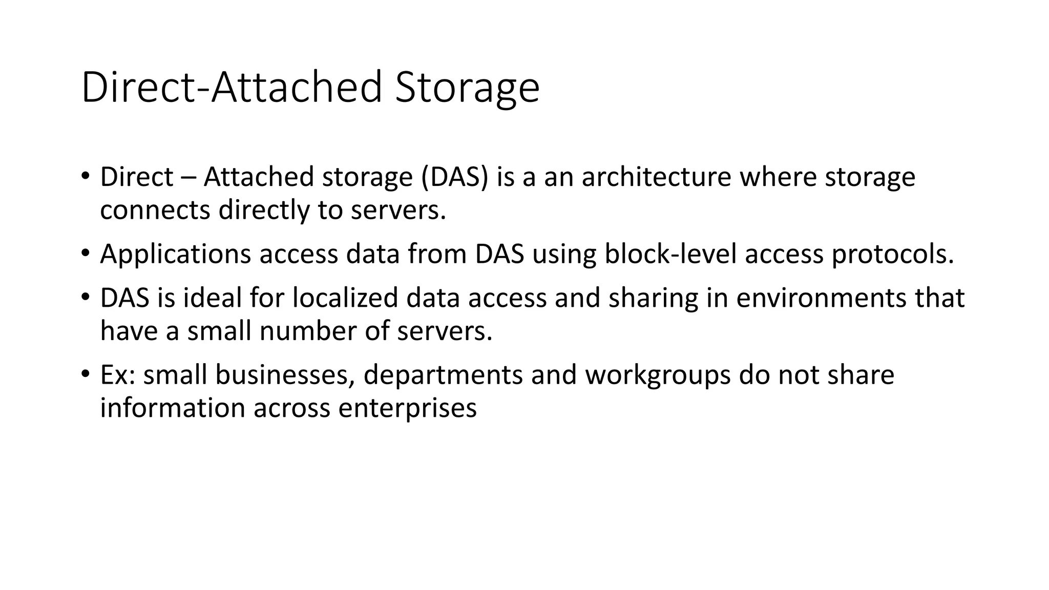 Direct Attached Storage - Information Storage and Management.pptx
