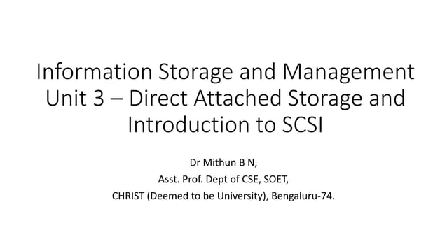 Direct Attached Storage - Information Storage and Management.pptx