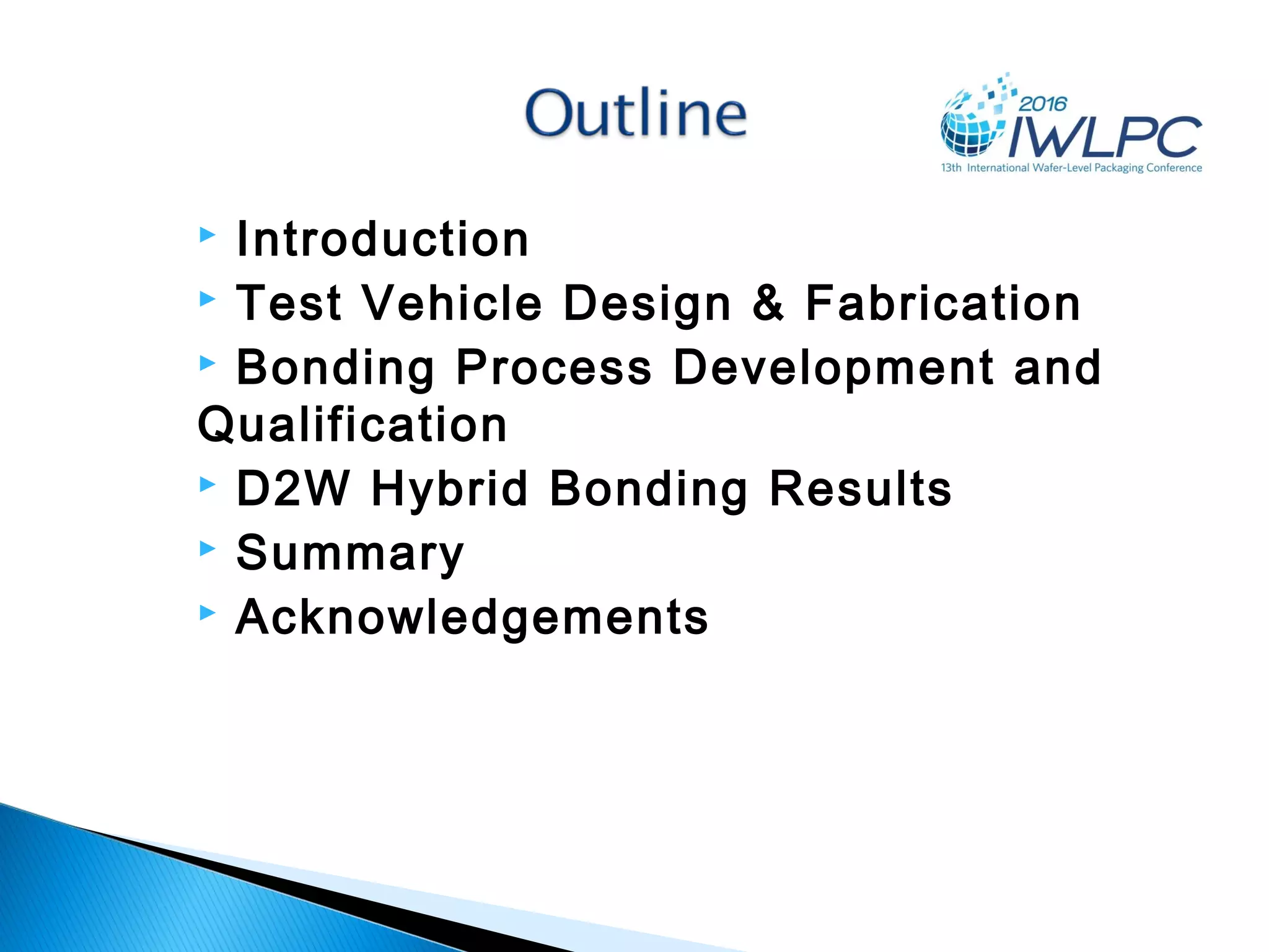 Direct Bond Interconnect (DBI) Technology as an Alternative to Thermal ...