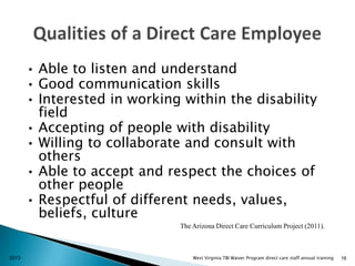 Direct care roles and responsibilities | PPTX