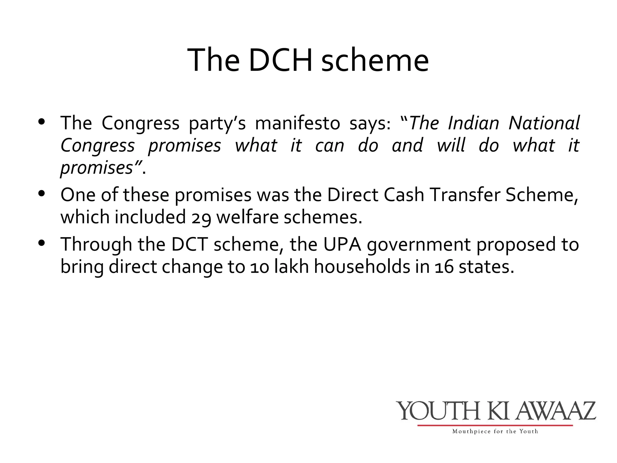 Direct cash transfer scheme | PPT