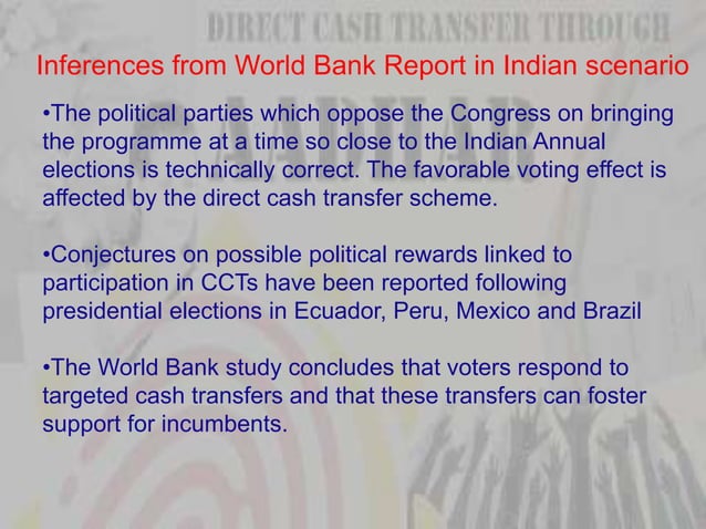 Direct cash transfer scheme | PPTX