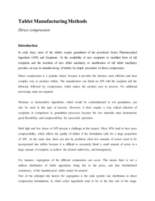 Direct compression method..Mominul Islam | PDF