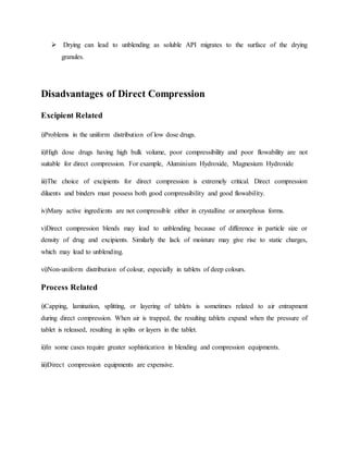 Direct compression method..Mominul Islam | PDF