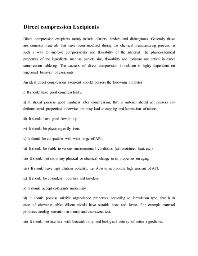 Direct compression method..Mominul Islam | PDF