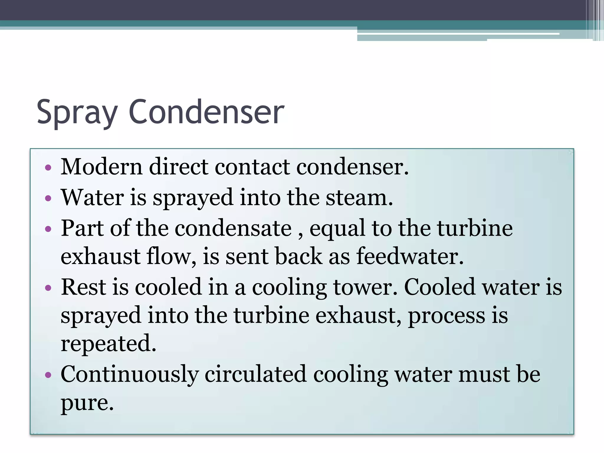 Direct contact or open condensers | PPTX