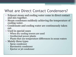 Direct contact or open condensers | PPTX