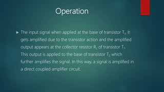 Direct coupled amplifier | PPTX