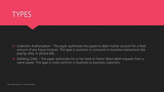 Direct Debit Services | PPTX | Credit Cards | Personal Debt